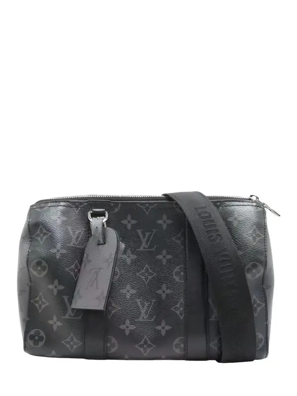 LOUIS VUITTON Monogram Eclipse City Keepall Bag - Black