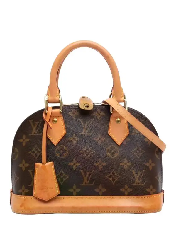 LOUIS VUITTON Monogram Alma Bb Satchel - Brown