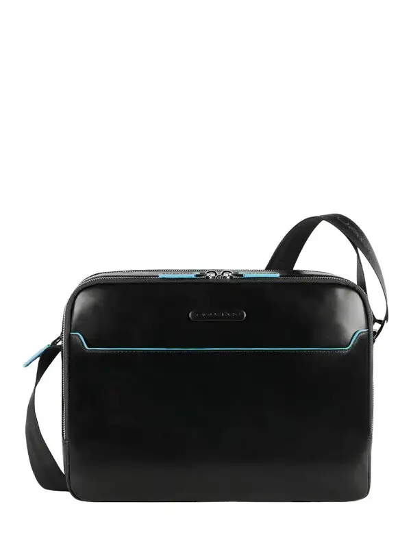 PIQUADRO Leather Backpack - Black