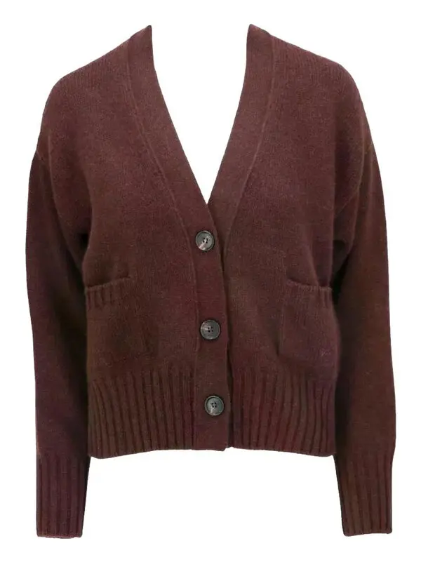 Isaia V-neck Button-up Cardigan - Brown