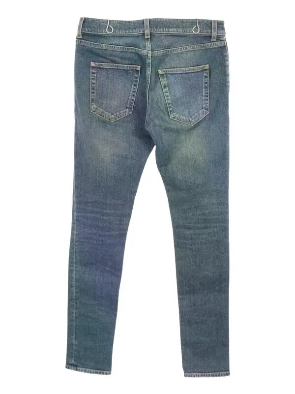 Saint Laurent D02 Distressed Straight-leg Jeans - Blue
