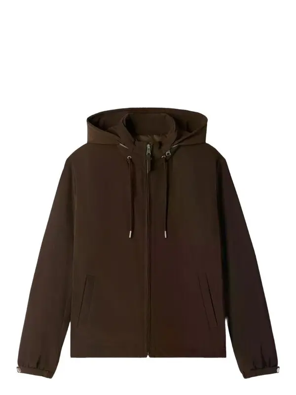 Sandro Hooded Zip-up Jacket - Brown
