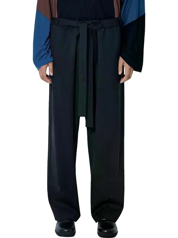 KIKO KOSTADINOV Tie-waist Wide-leg Trousers - Black