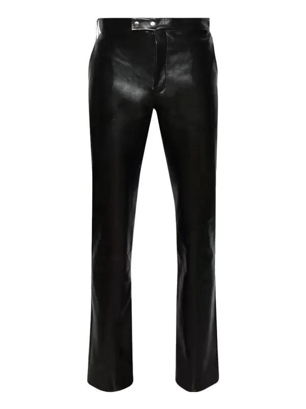 JIL SANDER Calf Leather Trousers - Black