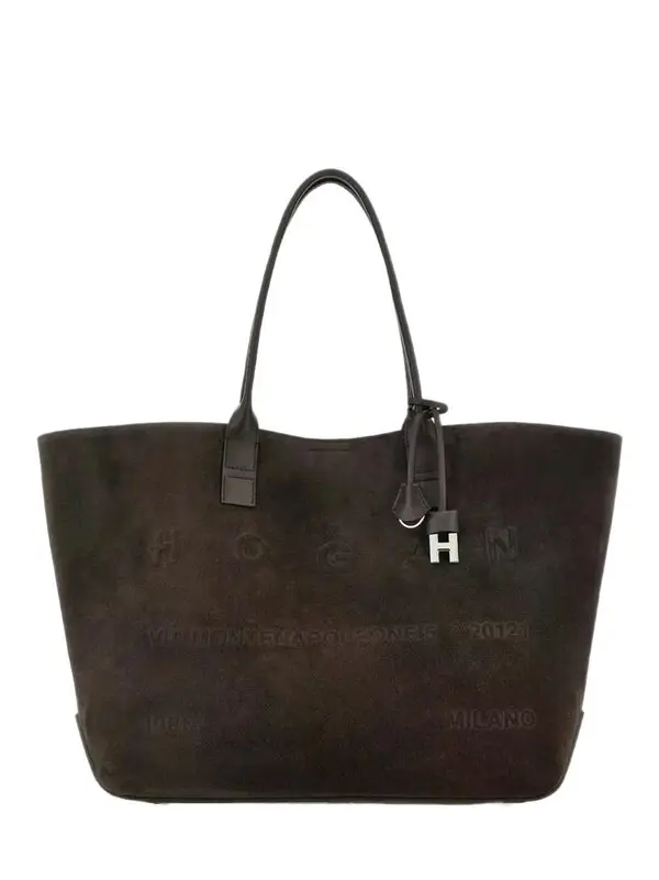 Hogan Suede Tote Bag - Brown