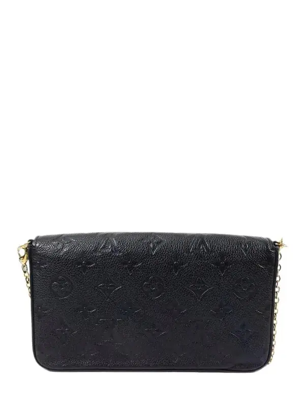 LOUIS VUITTON Monogram Empreinte Felicie Pochette Clutch Bag - Black