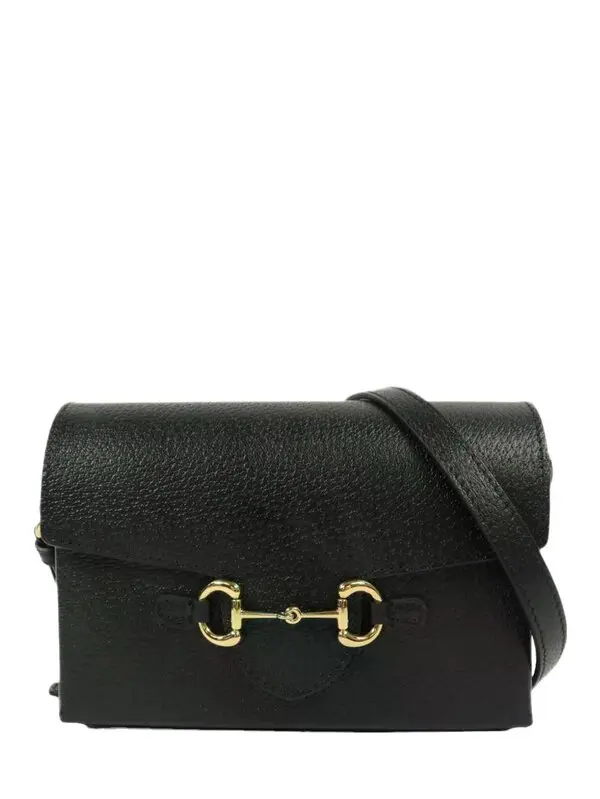 Gucci 1955 Horsebit Shoulder Bag - Black