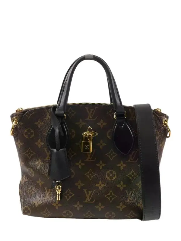 LOUIS VUITTON Flower Monogram Tote Bag - Brown
