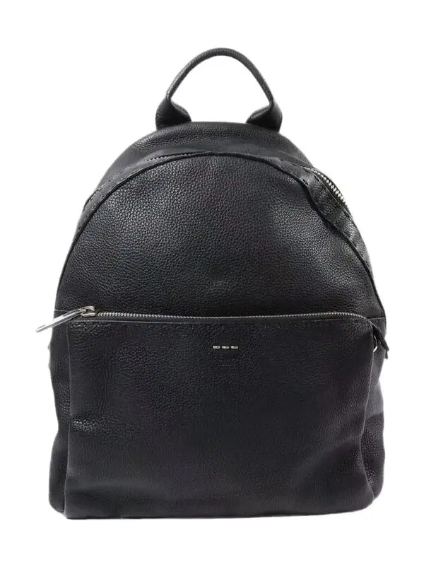 Fendi Selleria Leather Backpack - Black