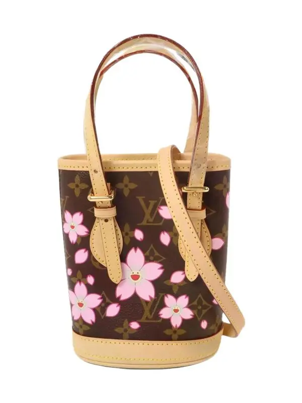 LOUIS VUITTON Takashi Murakami Nano Monogram Canvas Tote Bag - Brown