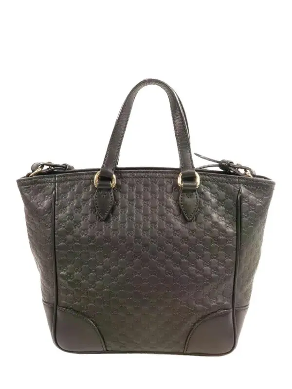Gucci 2way Leather Tote Bag - Black