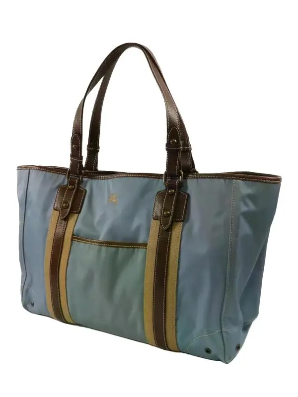 Burberry Embroidered Tote Bag - Blue