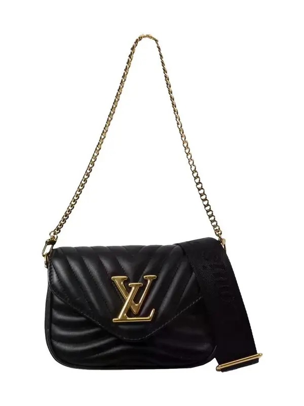 LOUIS VUITTON New Wave Leather Tote Bag - Black