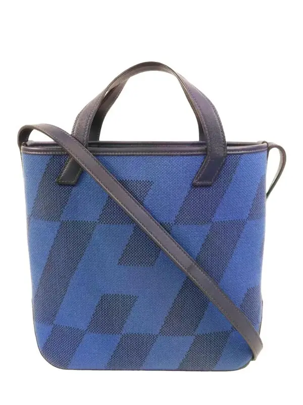 Hermès Cabas H En Biais 27 Tote Bag - Blue
