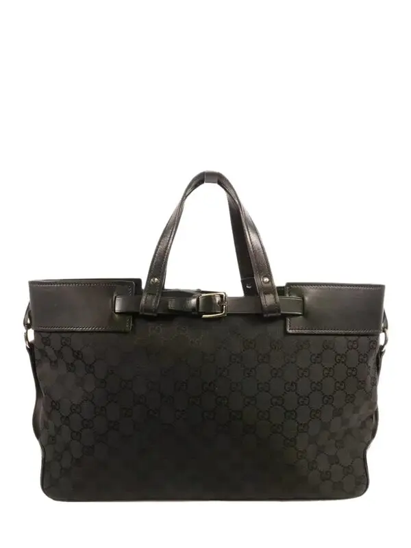 Gucci Gg Monogram Tote Bag - Black
