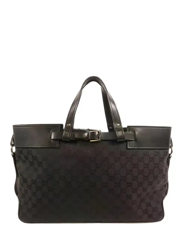 Gucci Gg Monogram Tote Bag - Black
