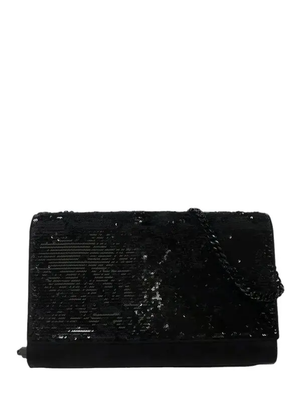 Saint Laurent Sequin Embellished Shoulder Bag - Black