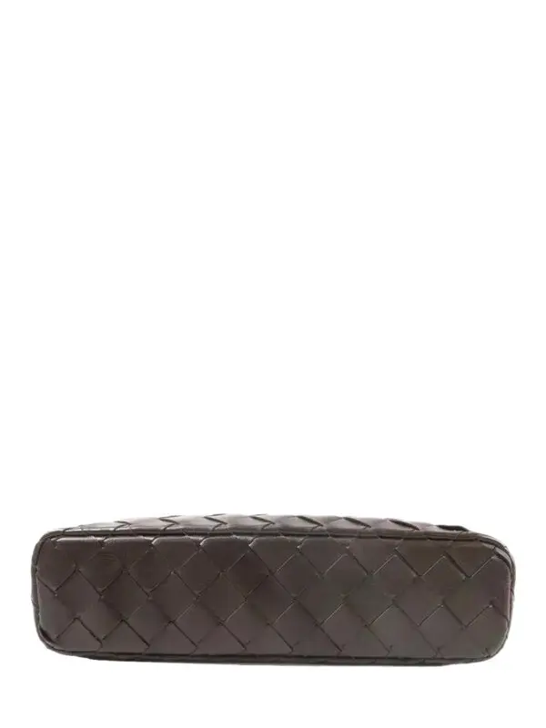 Bottega Veneta Leather Intrecciato Weave Shoulder Bag - Brown