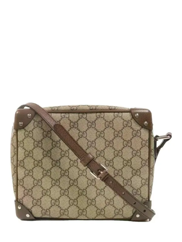 Gucci Gg Supreme Monogram Shoulder Bag - Neutrals