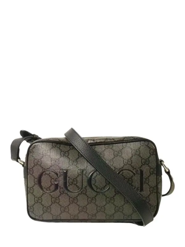 Gucci Gg Supreme Logo Shoulder Bag - Brown
