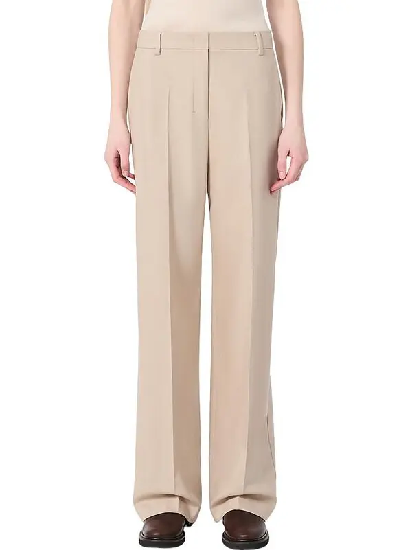 Max Mara Tailored Virgin Wool Blend Trousers - Albino