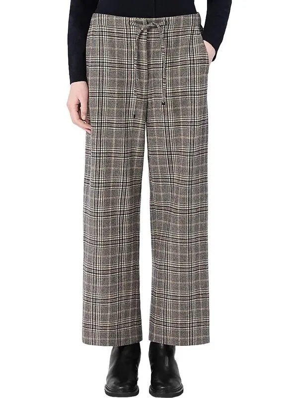 Max Mara Smmvischio Wool Check Pants - Ultramarine