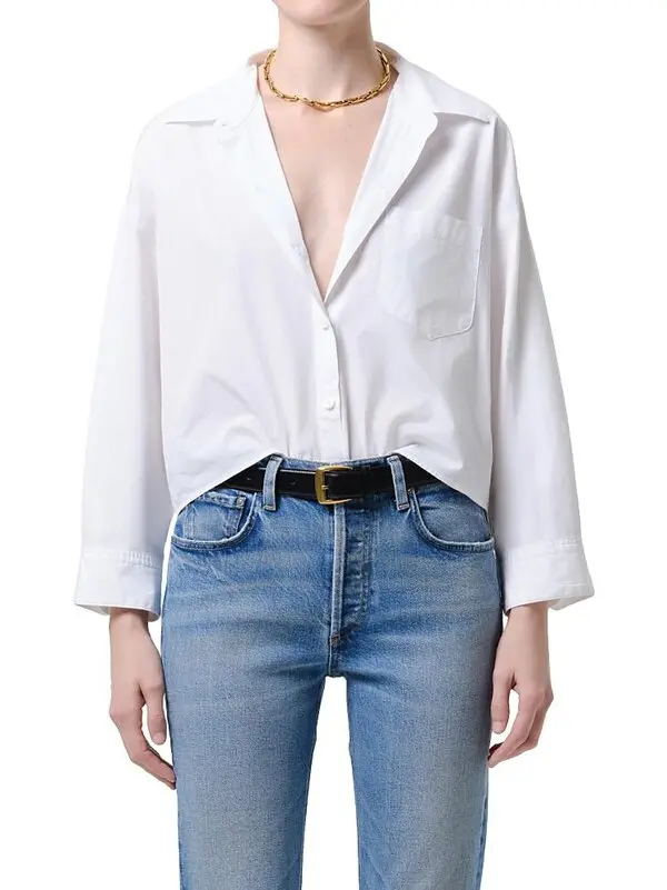Citizens Of Humanity Petit Ami Shirt White Cotton - Optic White