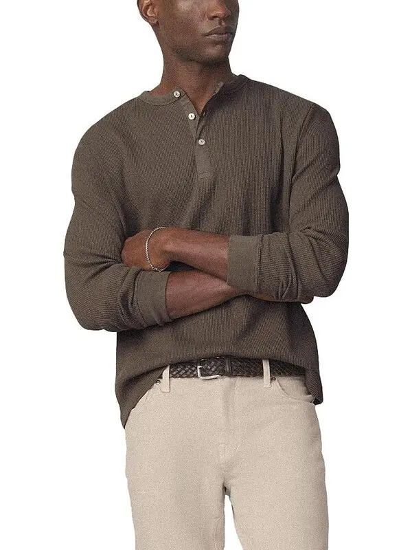 Joe's Jeans Henley Waffle Shirt - Tea Leaf