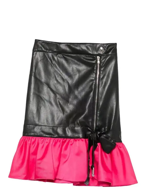 Moschino Ruffled Bow Detail Midi Skirt - Black