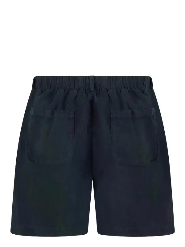120% Lino Tailored Pocket Shorts - Blue
