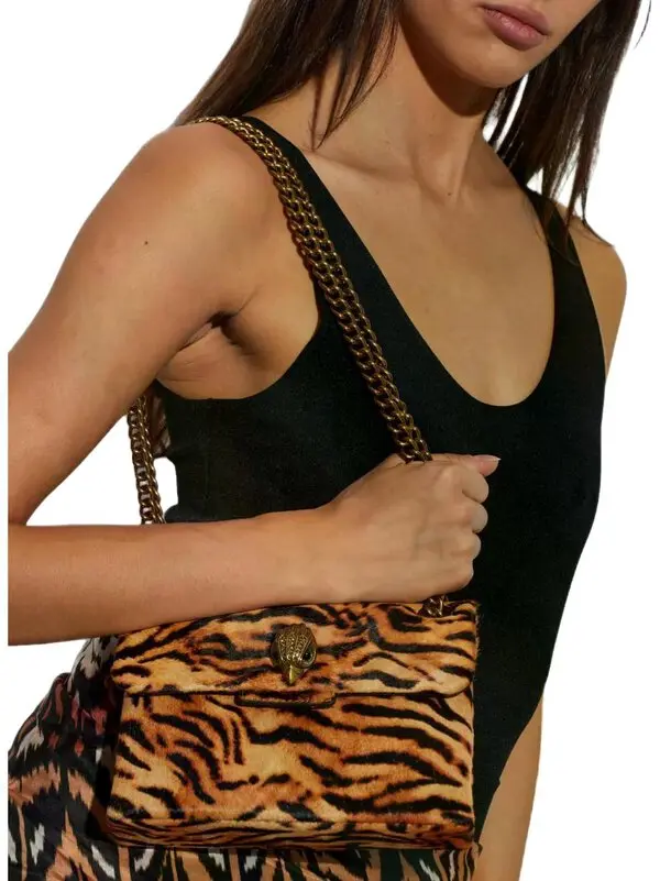 Kurt Geiger Mini Kensington Tiger-print Shoulder Bag - Orange