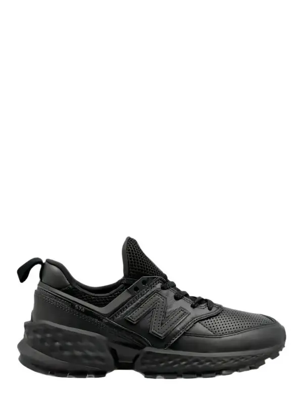 NEW BALANCE 574 Panelled Leather Sneakers - Black