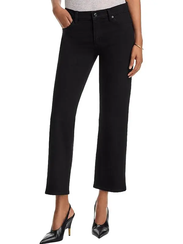 FRAME The Cigarette Low Rise Jeans - Black