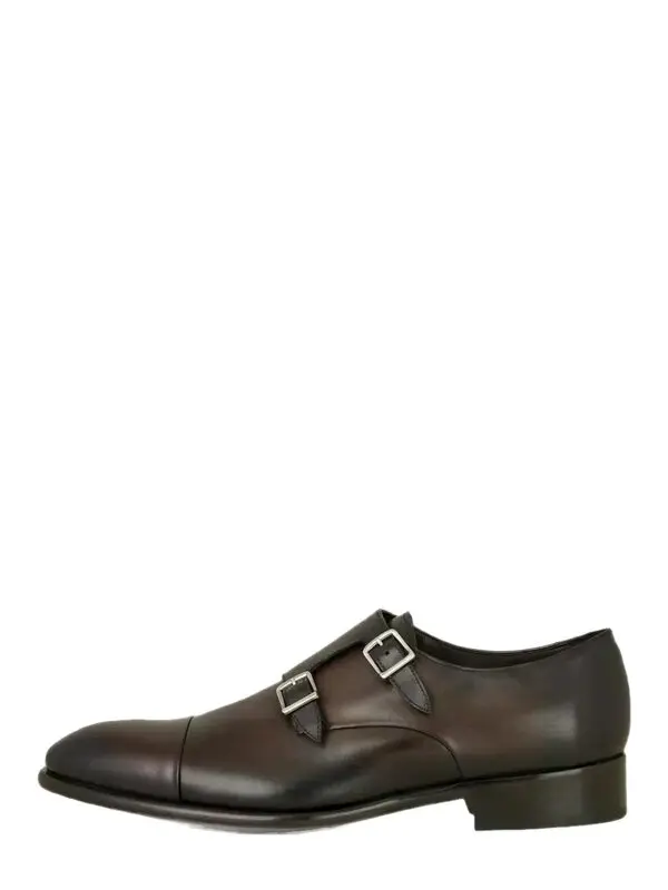 DOUCAL'S Double Monk Strap Shoes - Brown