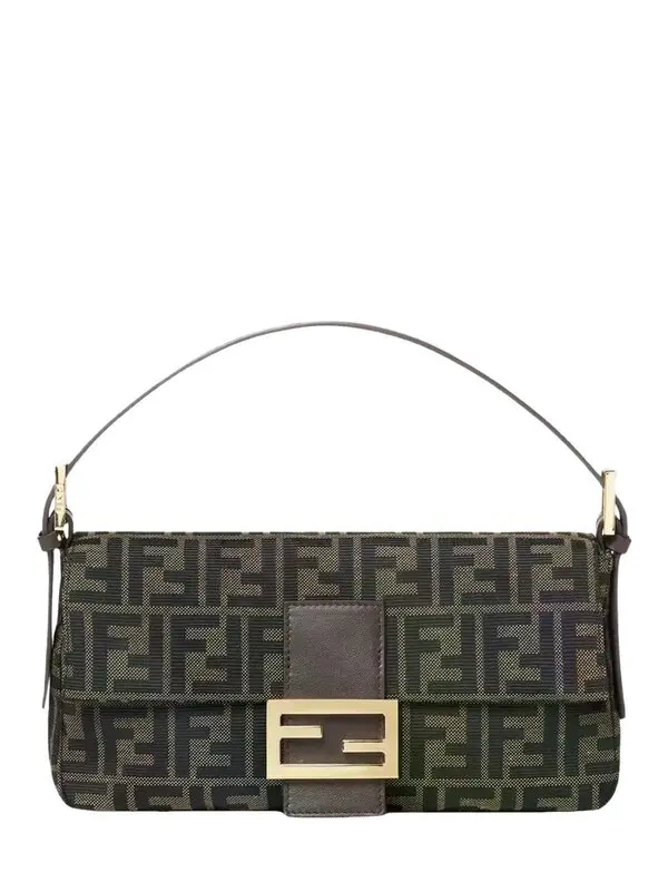 Fendi Baguette Ff-jacquard Tote Bag - Brown