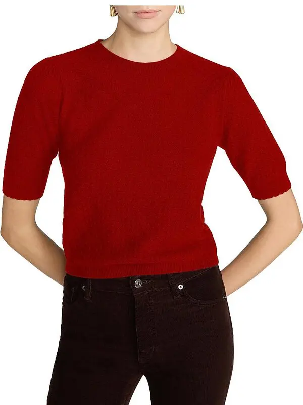 FRAME The Gathered Honeycomb Sweater - Paprika