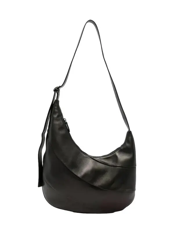 Hereu Fiblo Leather Shoulder Bag - Black
