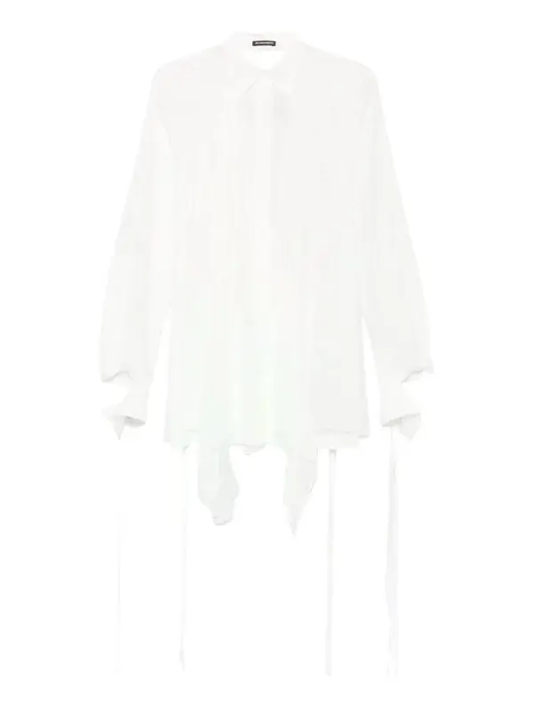 ANN DEMEULEMEESTER Lace-trimmed Shirt - White