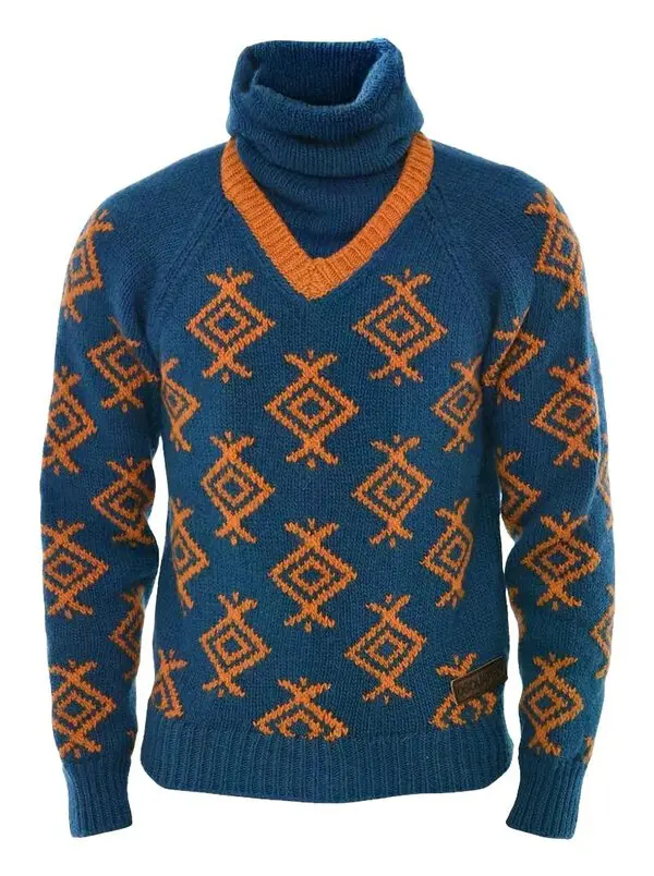 Dsquared2 Embroidered High-neck Sweater - Blue