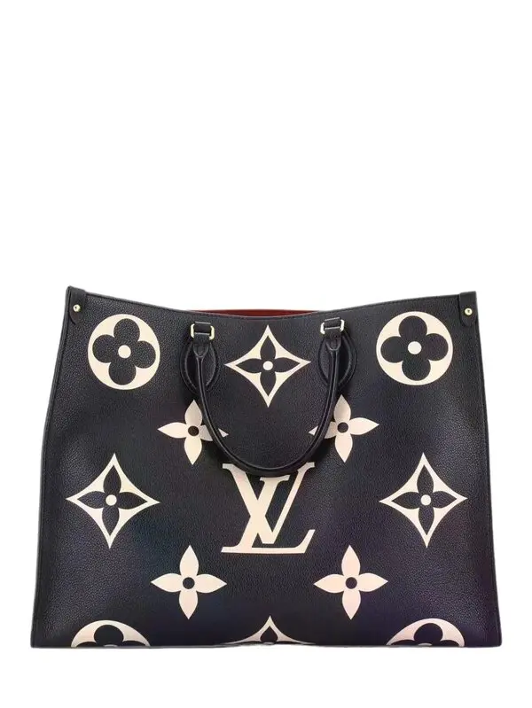 LOUIS VUITTON Onthego Bicolor Monogram Empreinte Giant Gm Tote Bag - Black