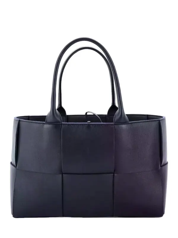Bottega Veneta Arco Maxi Intrecciato Leather Tote Bag - Blue