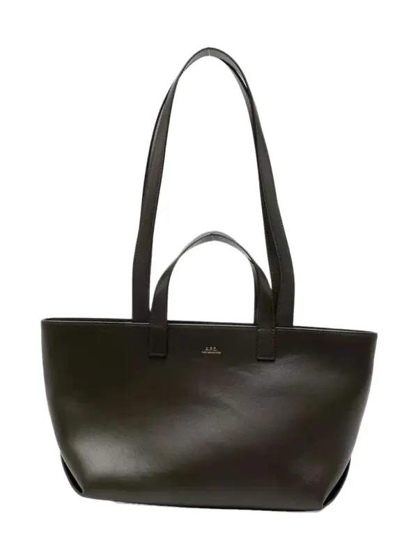 A.p.c. Logo Print Tote Bag - Brown