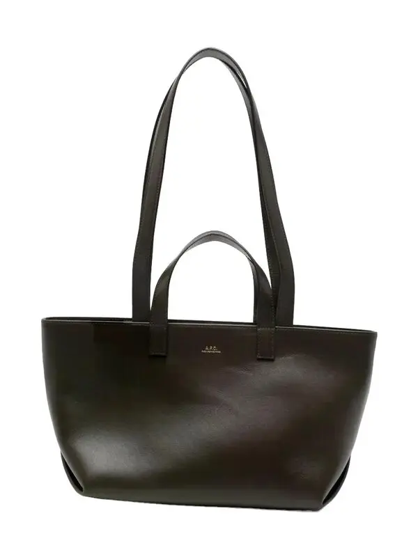 A.p.c. Logo Print Tote Bag - Brown