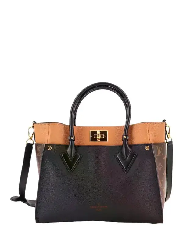 LOUIS VUITTON On My Side Mm Tote Bag In Monogram Canvas And Leather - Black