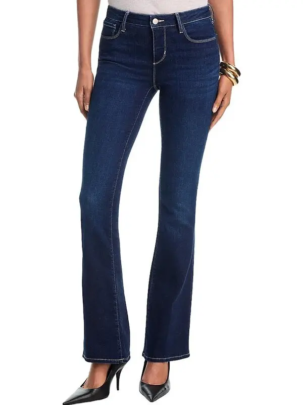 L'Agence Cara Low Rise Bootcut Jeans In Wash - Robles