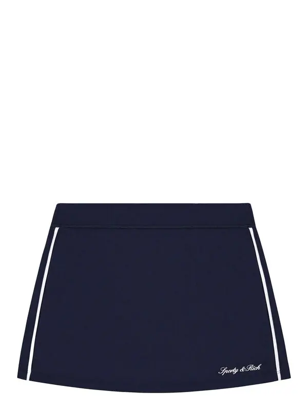 SPORTY & RICH Signature Logo Court Skirt - Blue