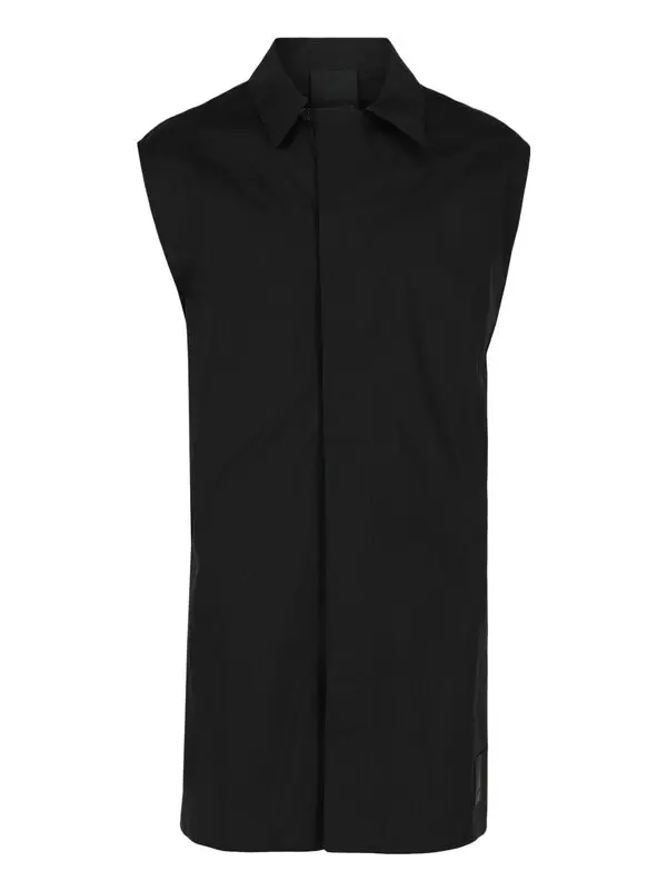 Givenchy Sleeveless Cotton Shirt - Black