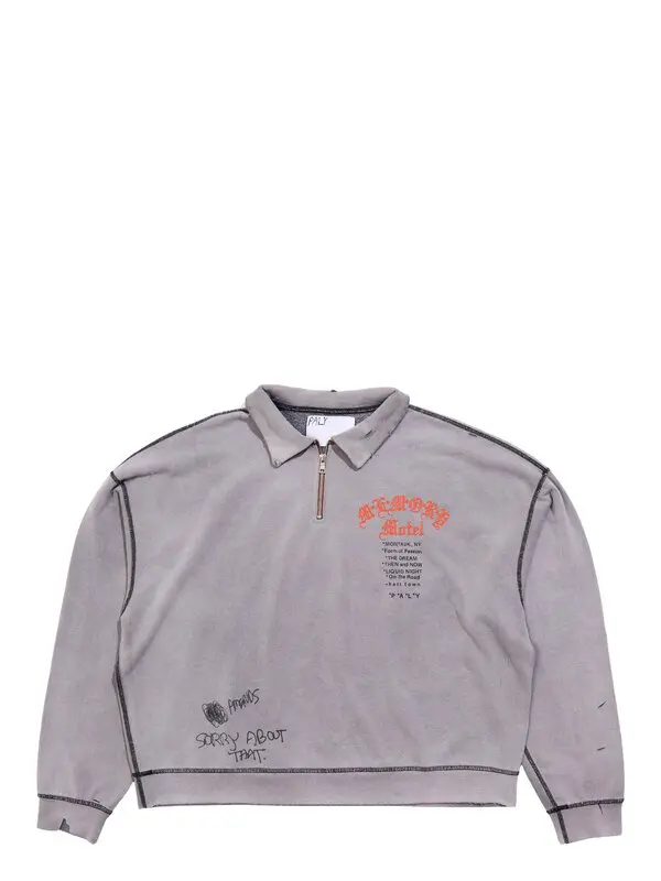 PALY HOLLYWOOD Quarter Zip Sweatshirt - Grey