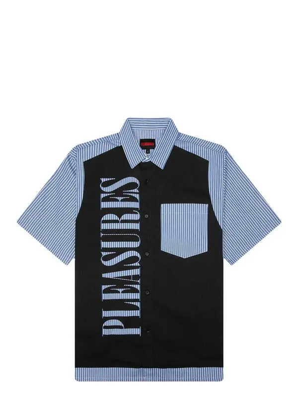 PLEASURES Onyx Button-up Shirt - Blue