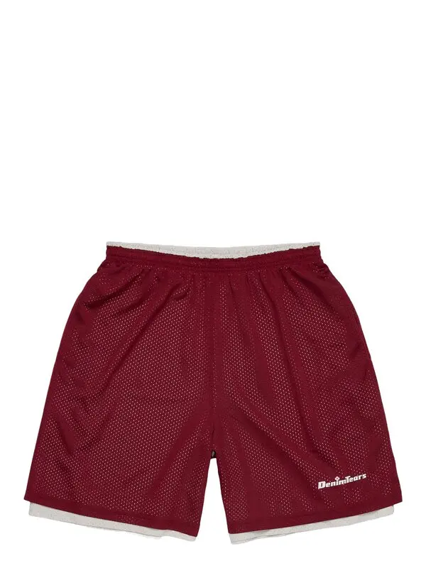 DENIM TEARS Double Layer Mesh Shorts - Red